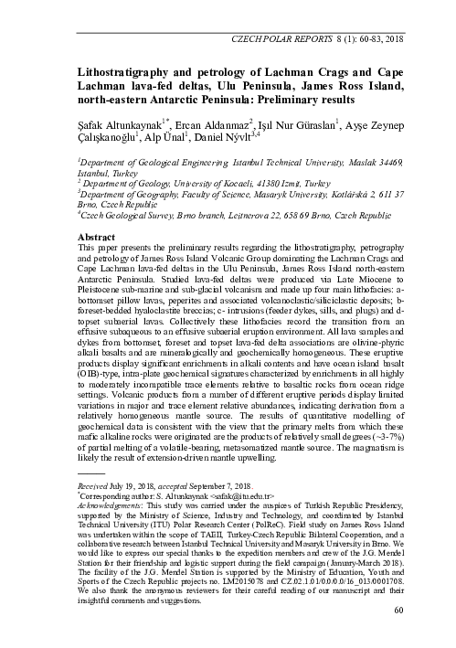 (PDF) Lithostratigraphy and petrology of Lachman Crags and Cape Lachman ...