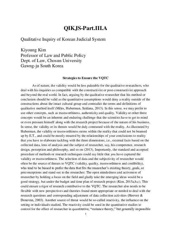 (PDF) QIKJS-Part.III.A Qualitative Inquiry of Korean Judicial System