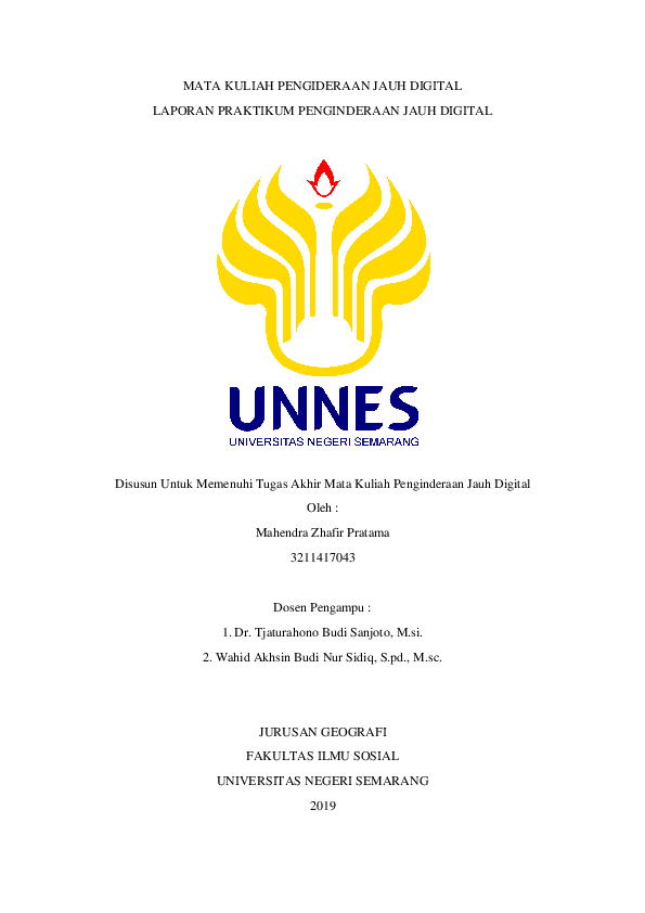 (PDF) Laporan Praktikum Penginderaan Jauh (Komposit Citra, Layer ...
