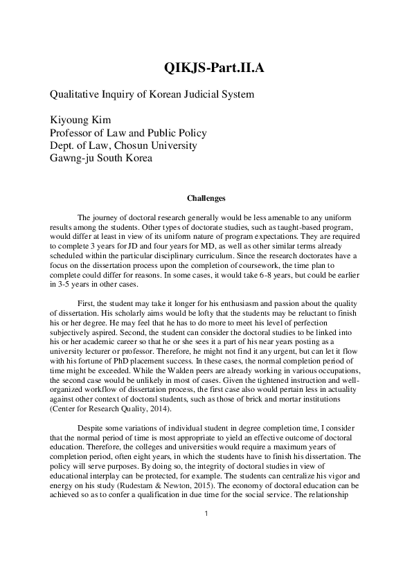 (PDF) QIKJS-Part.II.A Qualitative Inquiry of Korean Judicial System
