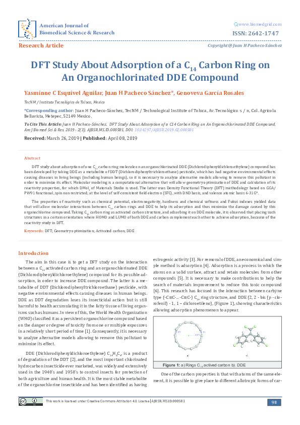 (PDF) DFT Study About Adsorption of a C 14 Carbon Ring on An ...