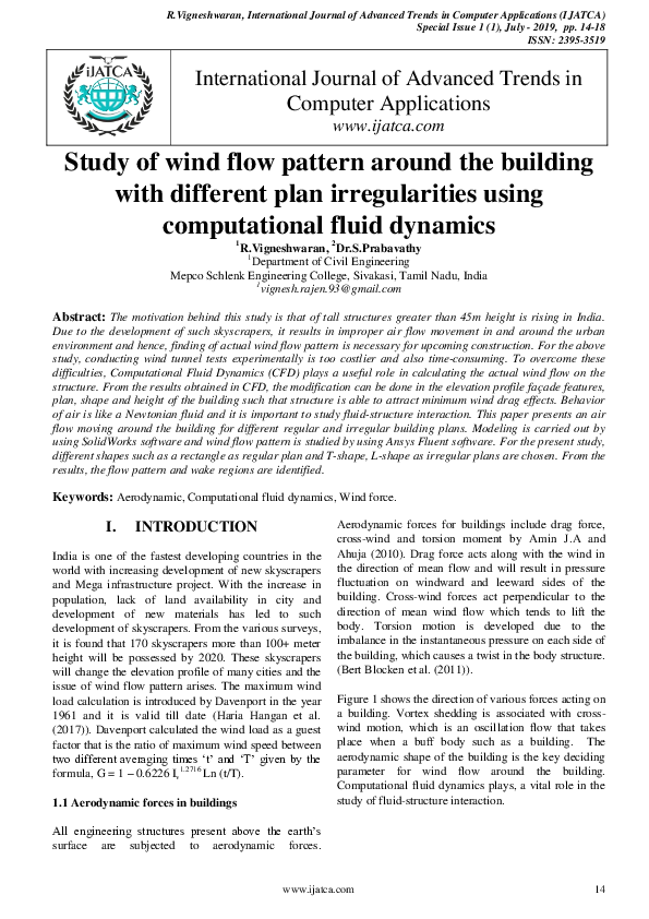 (PDF) Study of wind flow pattern around the building with different plan irregularities using ...