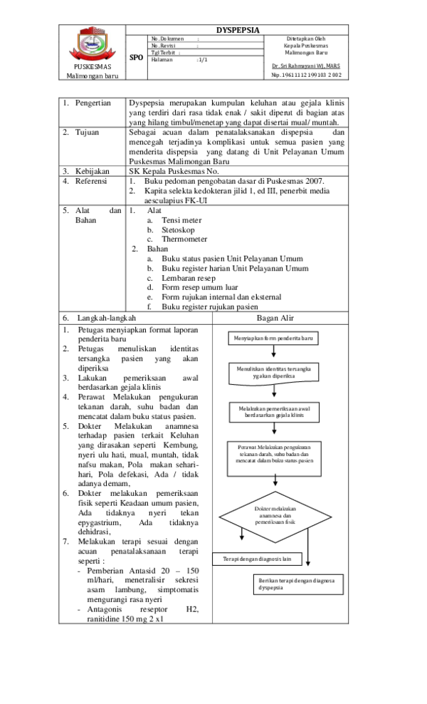 (DOC) SOP Dispepsia
