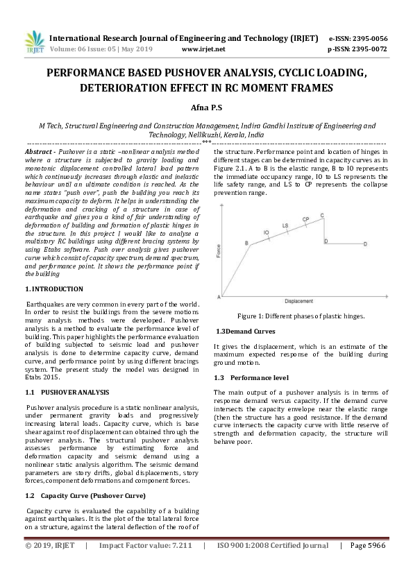 (PDF) IRJET- PERFORMANCE BASED PUSHOVER ANALYSIS, CYCLIC LOADING, DETERIORATION EFFECT IN RC ...