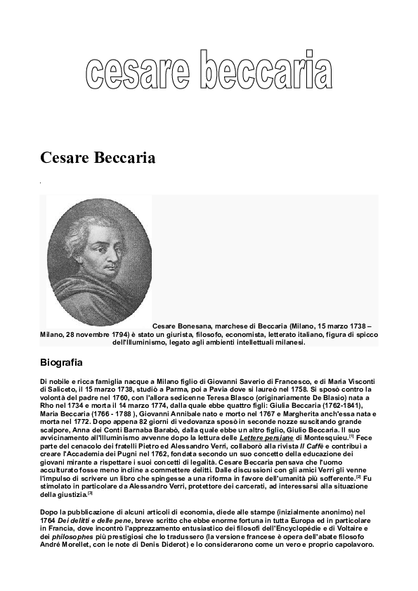 (DOC) Cesare Beccaria