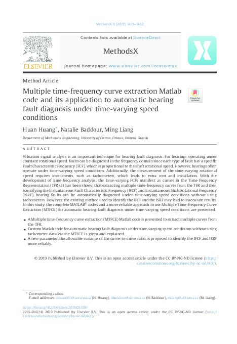 Pdf Multiple Time Frequency Curve Extraction Matlab Code And Its Application To Automatic