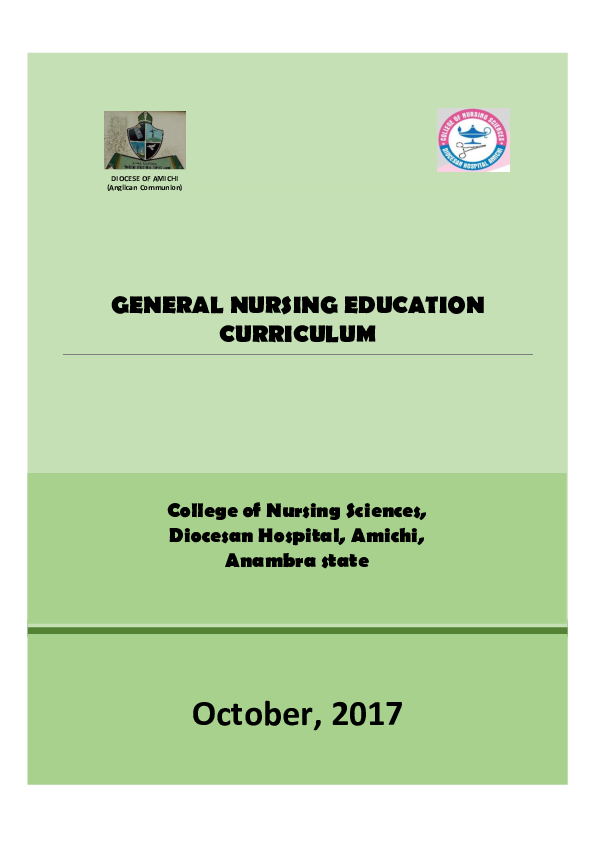 (DOC) GENERAL NURSING EDUCATION CURRICULUM