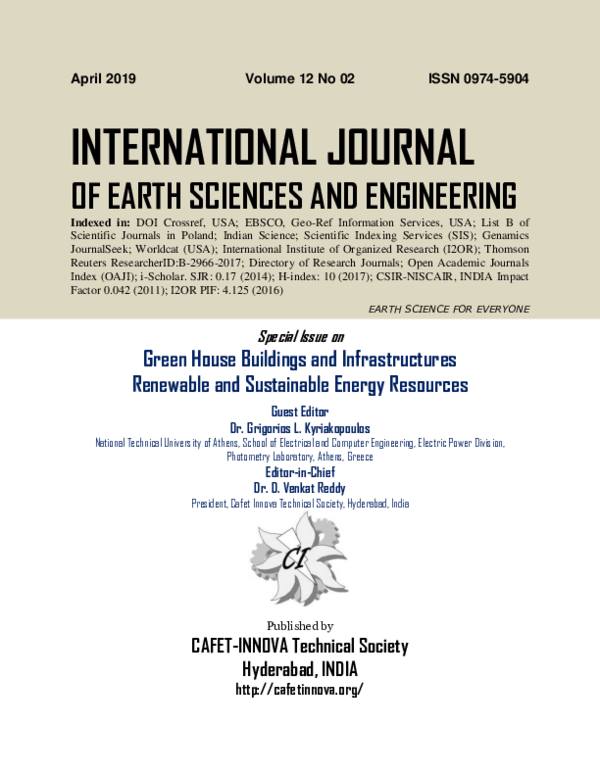(PDF) International Journal of Earth Sciences &Engineering-2019April-Sp ...