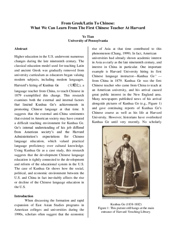 (PDF) From Greek/Latin To Chinese: What We Can Learn From The First ...