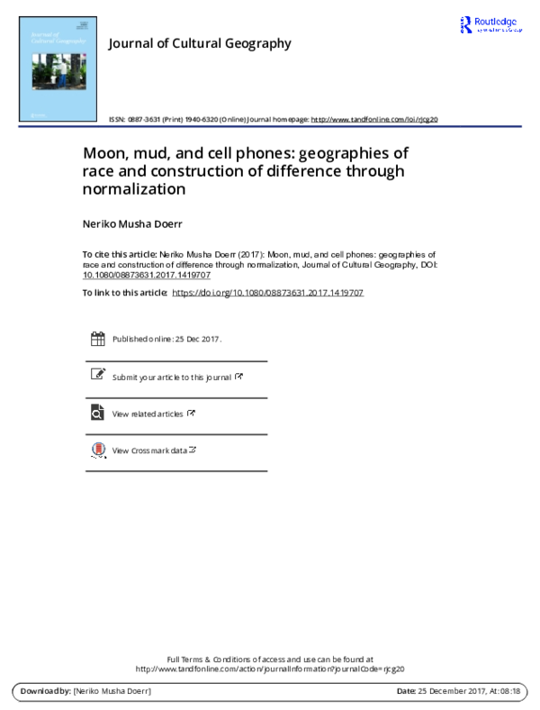 (PDF) Moon, Mud, and Cell Phones: Geographies of Race and Construction ...