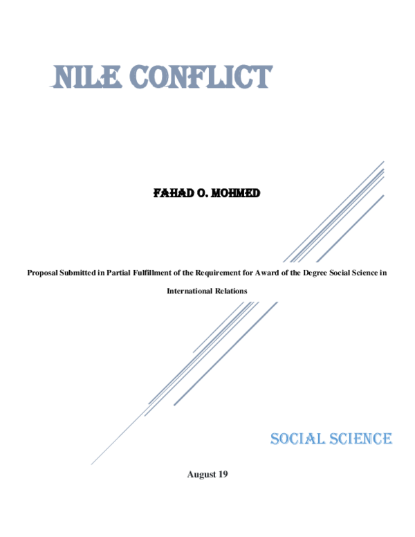 (DOC) Nile river conflict