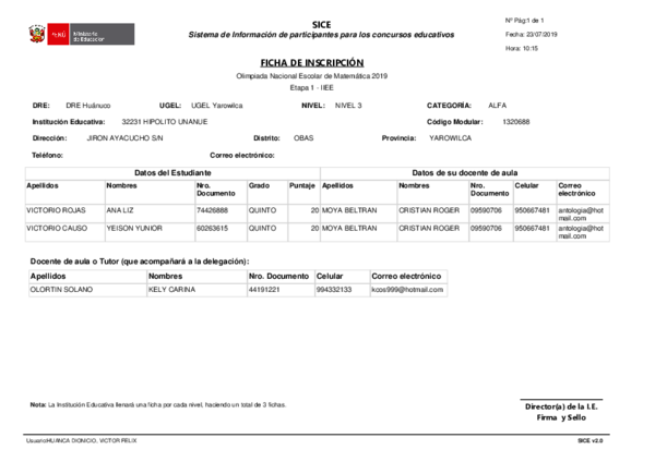 (PDF) Datos del Estudiante