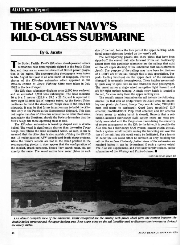 (PDF) Soviet Navy Kilo class submarine