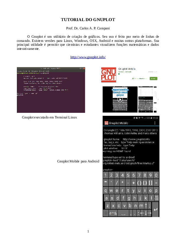 Pdf Tutorial Do Gnuplot