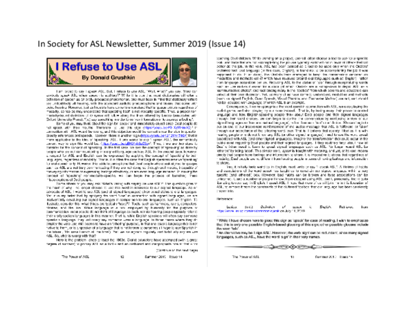 (PDF) I Refuse to Use ASL