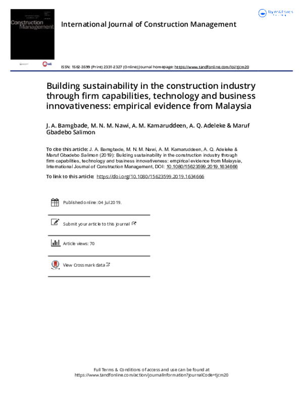(PDF) International Journal of Construction Management Building ...