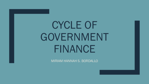 (PPT) CYCLE OF GOVERNMENT FINANCE