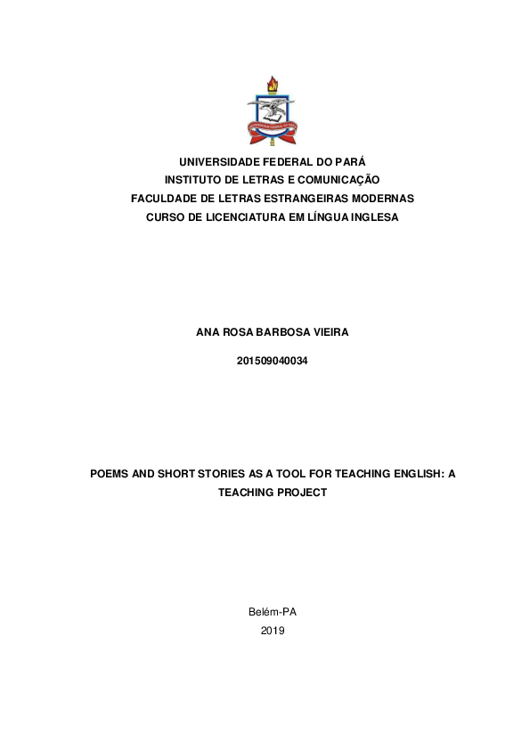 (PDF) POEMS AND SHORT STORIES AS A TOOL FOR TEACHING ENGLISH: A ...