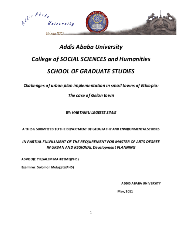 (PDF) Challenges of urban plan implementation in small towns of ...