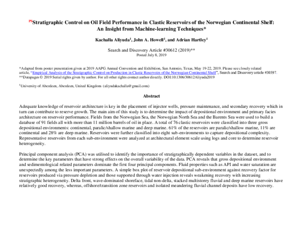 (PDF) Stratigraphic Control on Oil Field Performance in Clastic ...