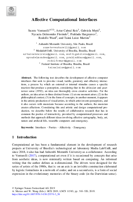 (PDF) Affective Computational Interfaces