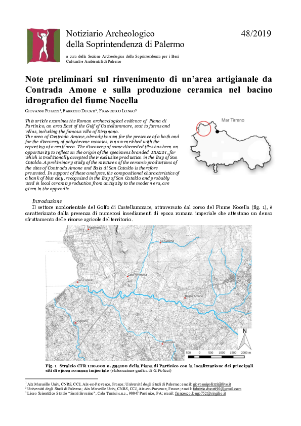 (PDF) G. Polizzi, F. Ducati, F. Longo, Note preliminari sul ...