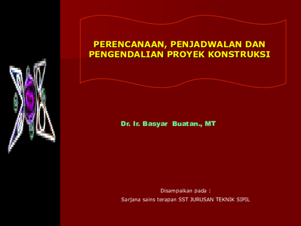 (PPT) Perencanaan dan Penjadwalan Proyek