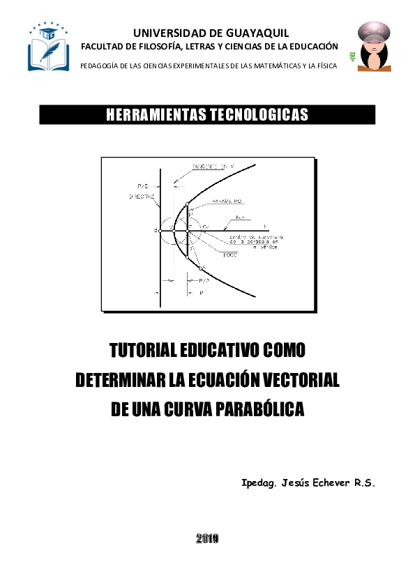 (PDF) TUTORIAL ECUACIÓN VECTORIAL DE UNA CURVA PARABÓLICA