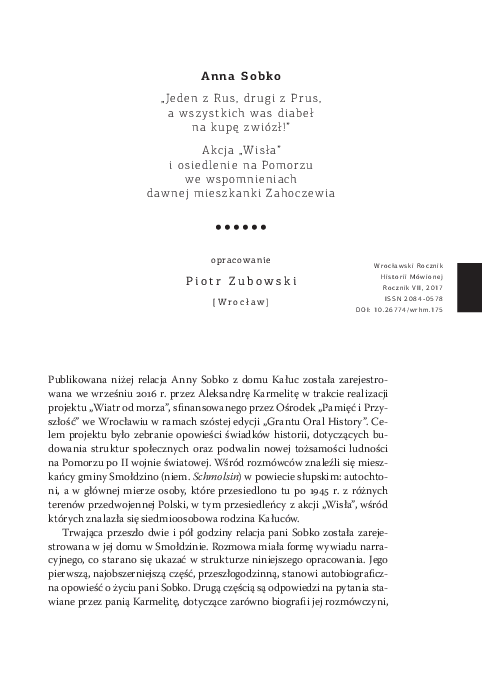 (PDF) Anna Sobko, „Jeden z Rus, drugi z Prus, a wszystkich was diabeł na kupę zwiózł!” Akcja ...