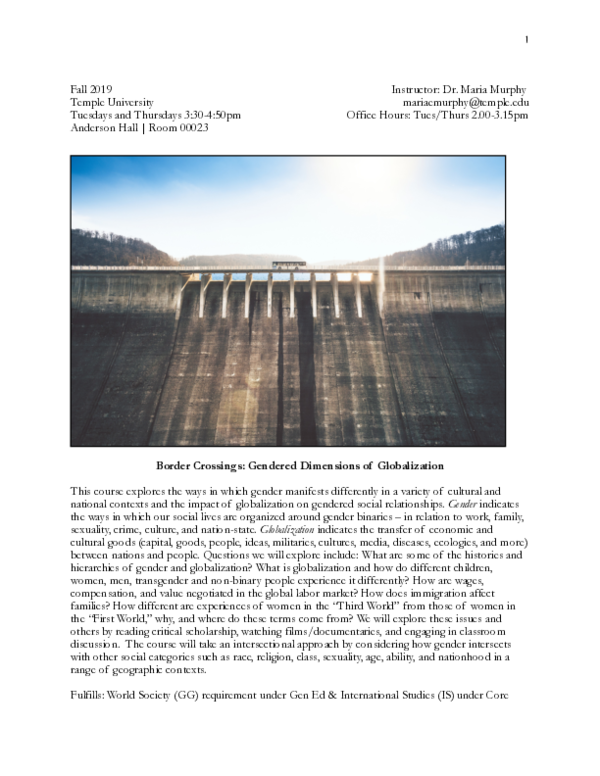 (PDF) Gender & Globalization Border Crossings: Gendered Dimensions of ...