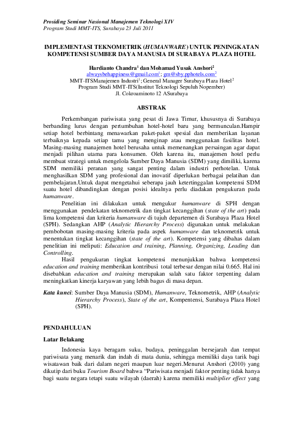 (PDF) Prosiding Seminar Nasional Manajemen Teknologi XIV Program Studi ...