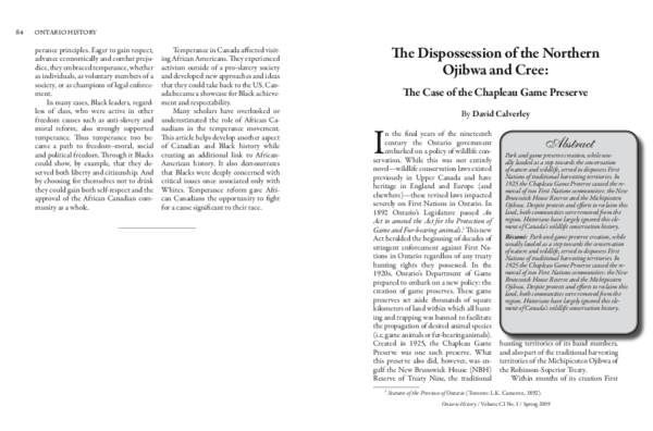 (PDF) "The Dispossession of the Northern Ojibwa and Cree: The Case of ...