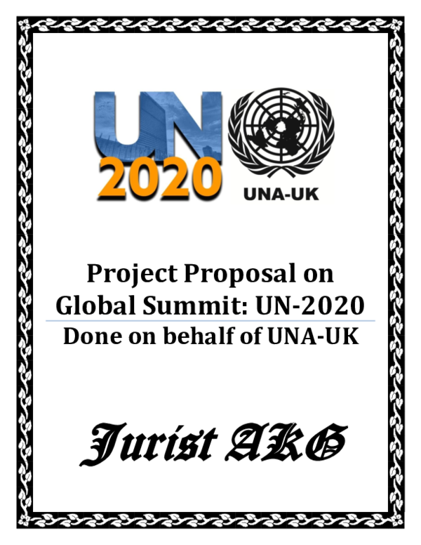 (PDF) Project Proposal on Global Summit: UN-2020