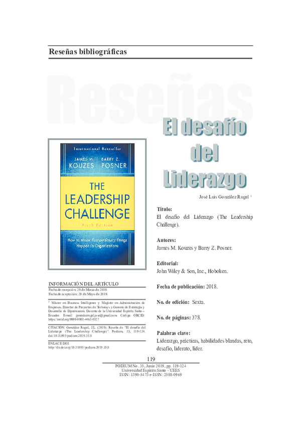 (PDF) El Desafío del Liderazgo