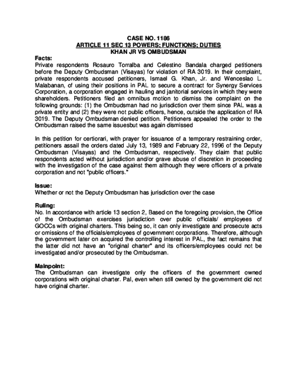 (DOC) Political law case digest article 11 sec