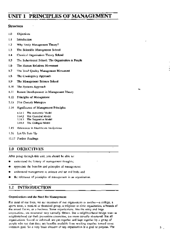 (PDF) m I T 1 PRINCIPLES OF MANAGEMENT Structure