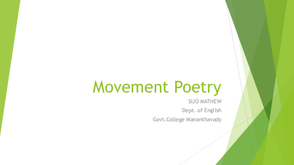 (PPT) Movement Poetry