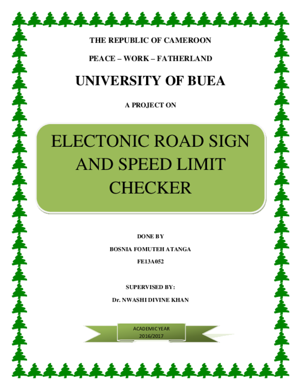 (DOC) ELECTRONIC ROAD SIGN AND SPEED LIMIT CHECKER
