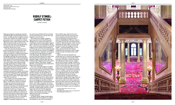 (PDF) “Rudolf Stingel: Carpet Fetish,” at Palazzo Grassi, Venice
