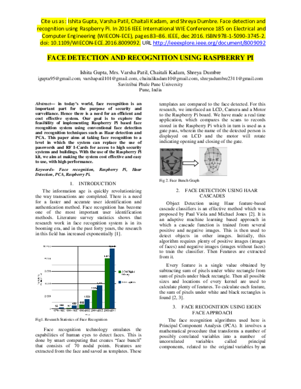 Pdf Face Detection And Recognition Using Raspberry Pi