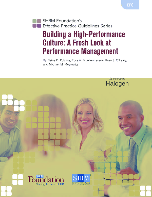 (PDF) High Performance Culture
