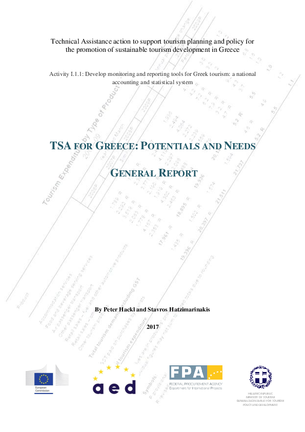 (PDF) TSA FOR GREECE: POTENTIALS AND NEEDS (General Report and Pilot ...