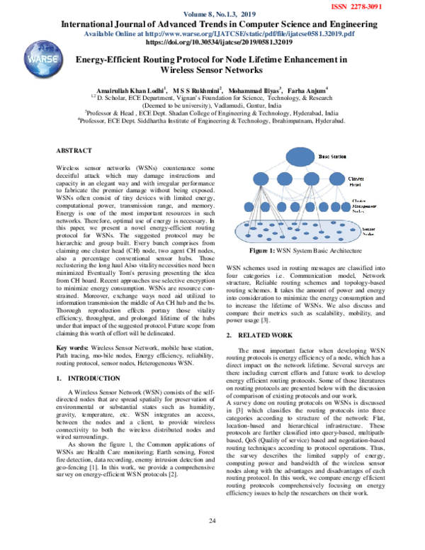 Pdf Energy Efficient Routing Protocol For Node Lifetime Enhancement