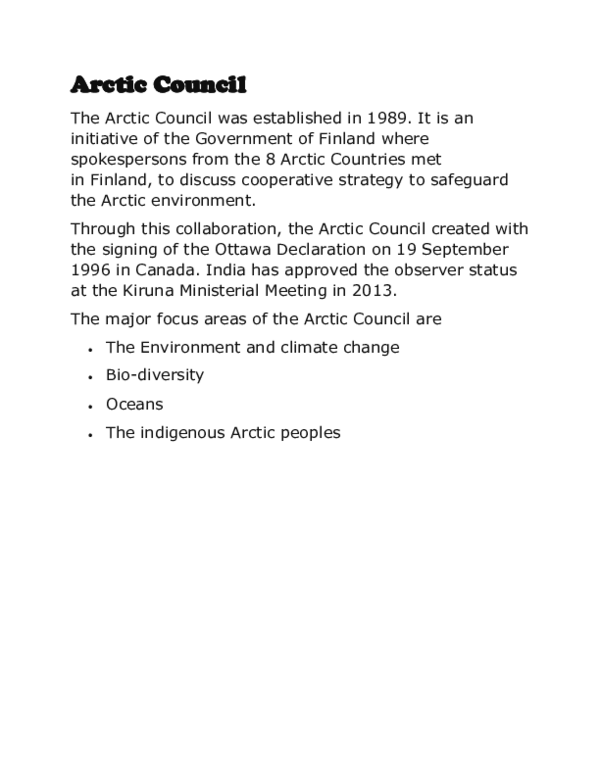 (DOC) Arctic Council