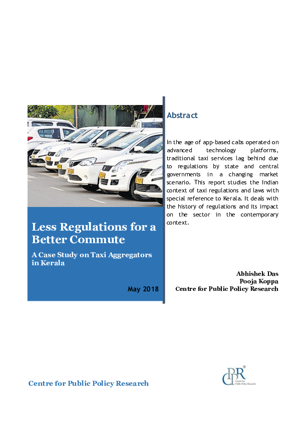 (PDF) Less Regulations for a Better Commute A Case Study on Taxi ...