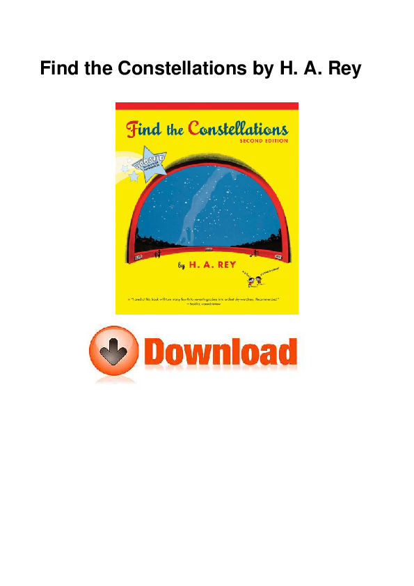 (PDF) Find the Constellations by H. A. Rey