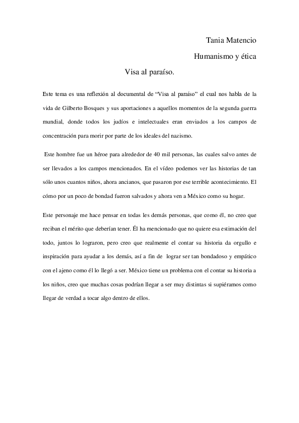 (DOC) Visa al paraiso