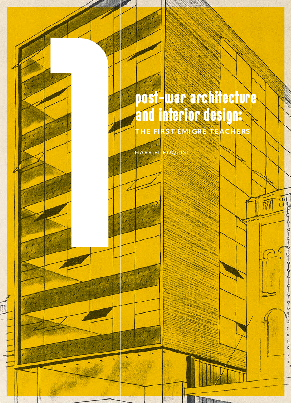 (PDF) The first emigre teachers: Post-war architecture and interior design