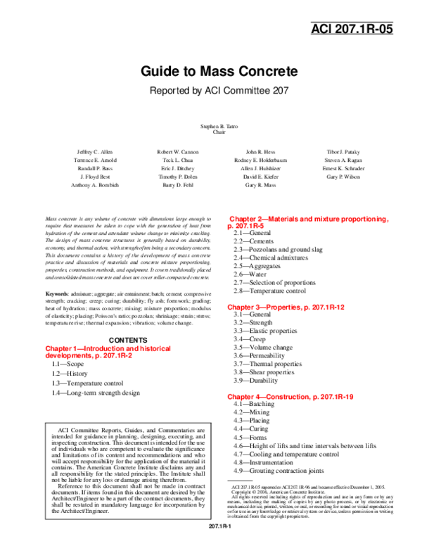 (PDF) Guide to Mass Concrete