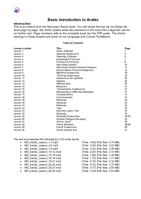 (PDF) Basic Introduction to Arabic
